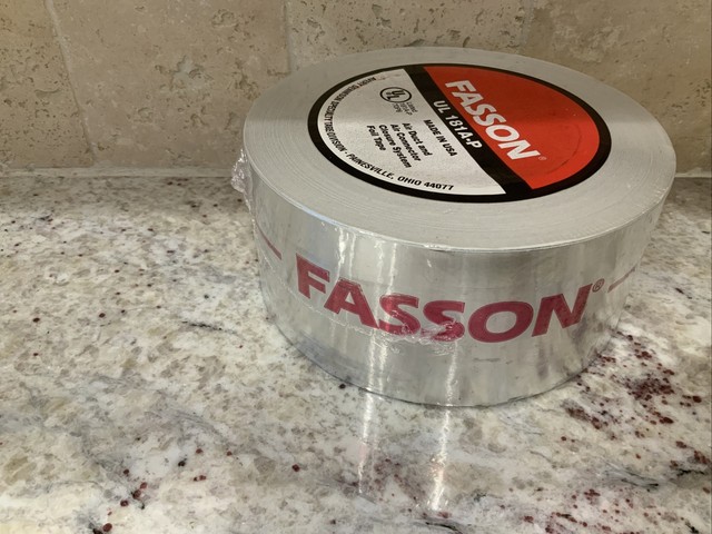 Fasson 0800 2.5 Inch X 60 Yards HVAC Foil Duct Tape 2 Rolls for sale ...