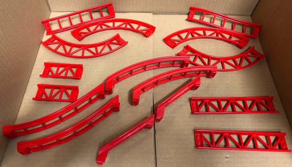 Red Lego Roller Coaster Track Rail from 10261 - 16 Total Pieces | eBay
