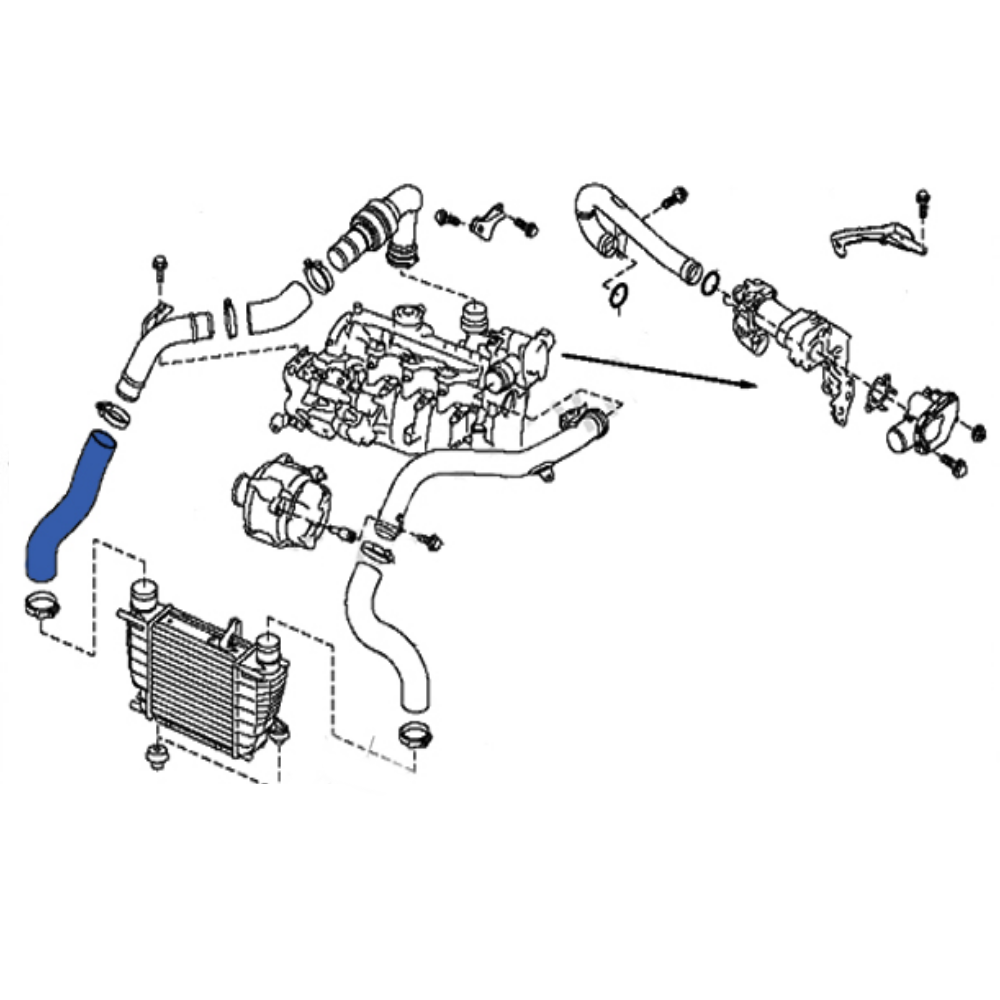 Sleeve Intercooler Turbo Hose Air For Nissan Juke F15 1.5 DCI ...