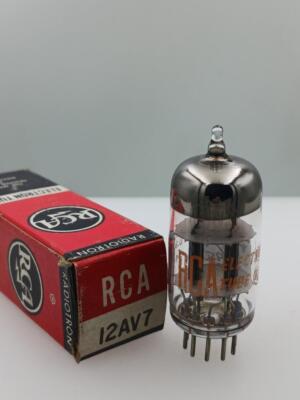 RCA 12AV7 NOS NIB 8700/9500gm Black Plates Copper Grid Halo Serious ...