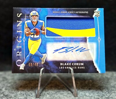 #'d 49/49 (RC) BLAKE CORUM AUTO PATCH 2024 Panini Origins RC JUMBO ...