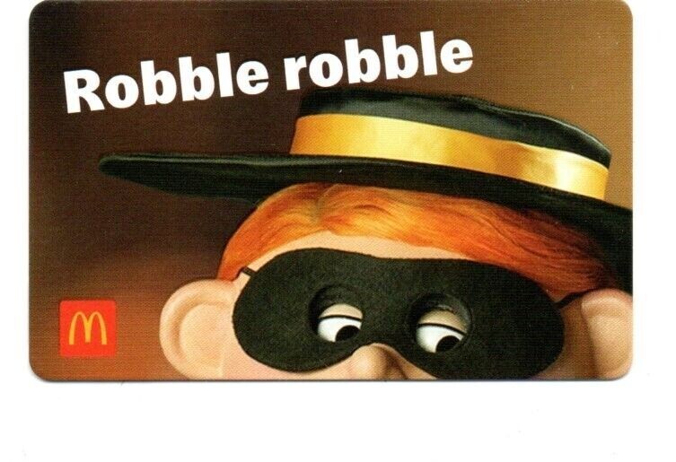 Lot of 4 McDonald's Robble robble Hamburgler Gift Cards No $ Value ...