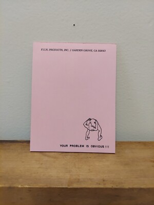 Your Problem Is Obvious Vintage Note Pad | eBay