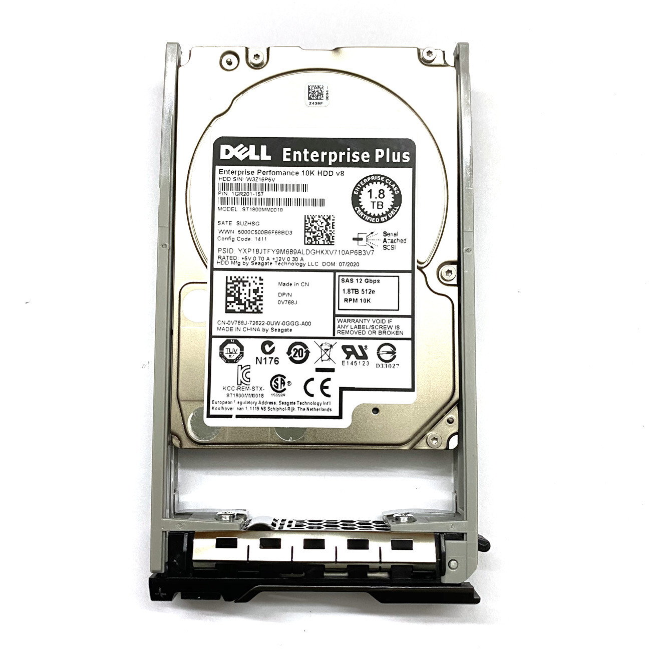 Dell ST1800MM0018 1.8TB 10K 12Gb/s SFF 2.5" SAS HDD Hard Drive - V768J ...