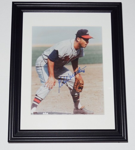 EDDIE MATTHEWS AUTOGRAPHED 8X10 COLOR PHOTO (FRAMED & MATTED) - ATLANTA ...