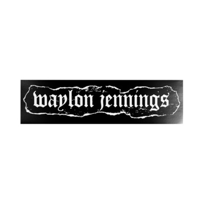 Waylon Jennings Black Cutout Logo Bumper Sticker 11.5 X 3" | eBay