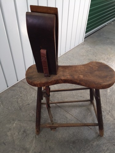 ANTIQUE LEATHER STITCHING HORSE - over 100 years old-LOCAL PICK UP ONLY ...