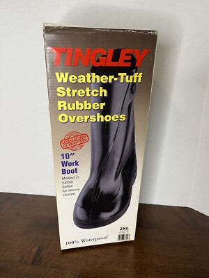 Tingley 1400 10" Work Boot Weather-Tuff Stretch Rubber Overshoes 2XL | eBay