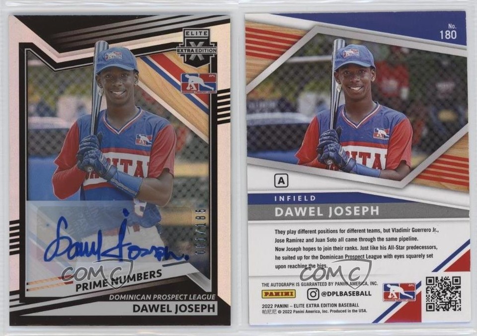 2022 Elite Extra Edition Prime Numbers A Signatures 1/185 Dawel Joseph ...
