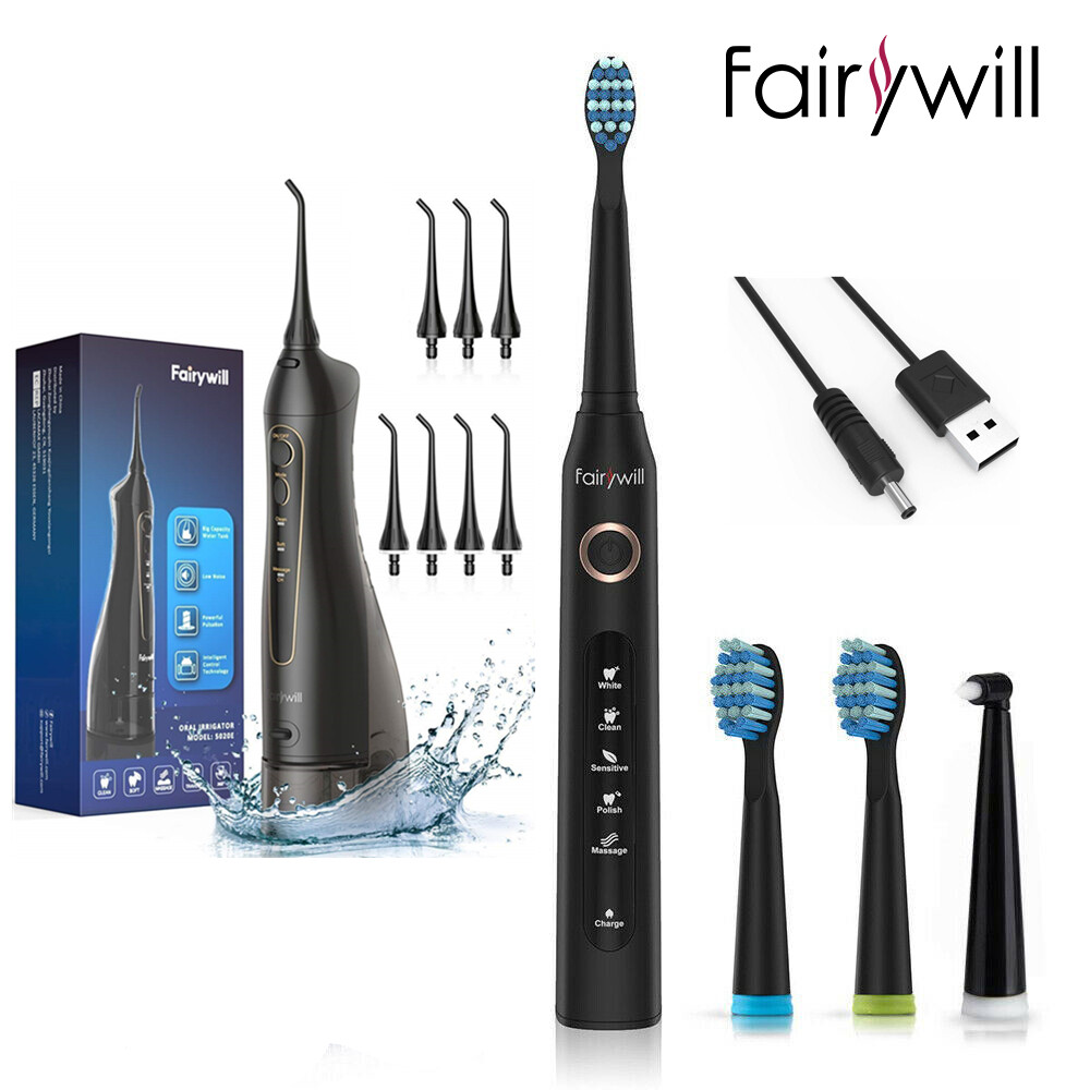 Water Flossers Oral Irrigator & Electric Sonic Toothbrush Fairywill ...