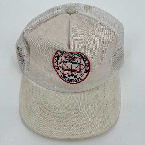 Vtg Snapback Hat Men's One Size White US Naval Nuclear Power School ...