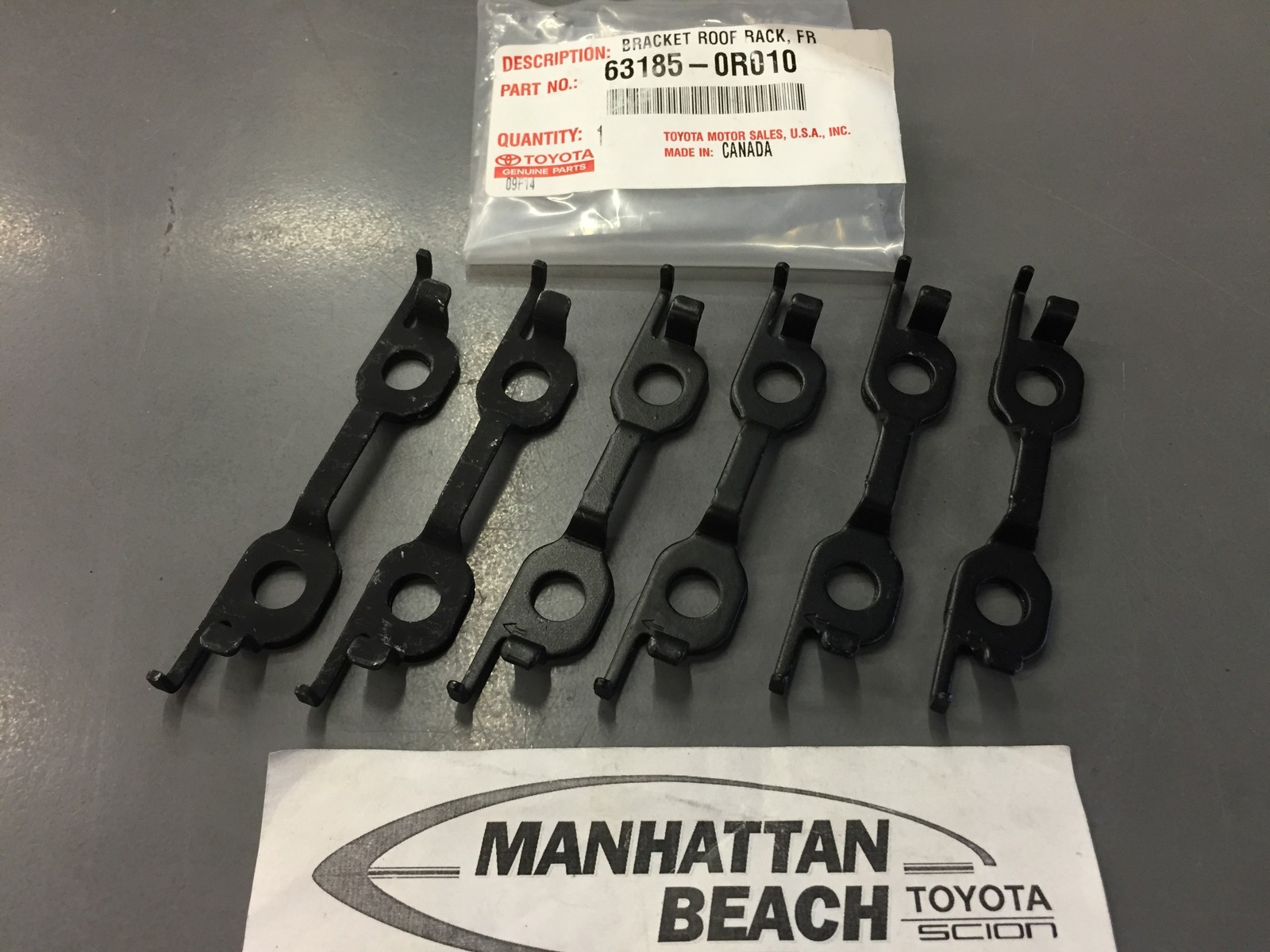 07-14 FJ CRUISER ROOF MOLDING HOLD DOWN BRACKETS NEW GENUINE TOYOTA SET ...