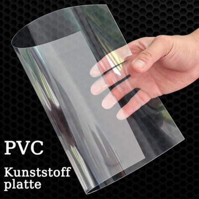 Hart PVC Platte Kunststoffplatte Blech Dünne Transparent Dicke 0,3/0,4/ ...