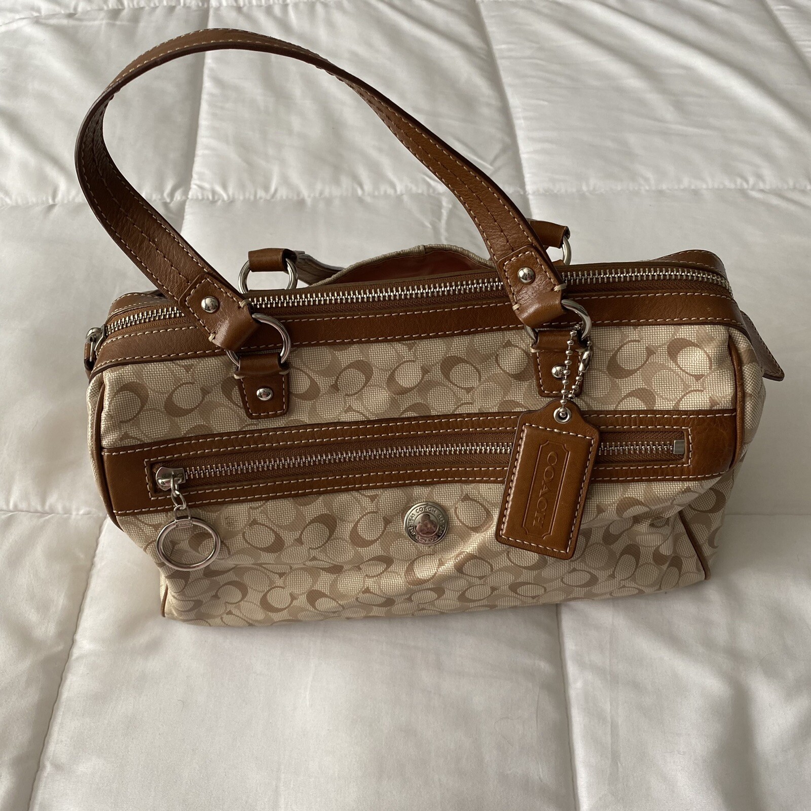 Coach Chelsea Bias Zippered Signature Satchel Bag 171… - Gem