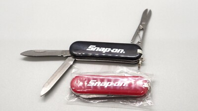 SNAP-ON TOOLS MINI POCKETKNIFE w/KEY RING (1-RED & 1-BLACK) 2 1/4” LONG ...