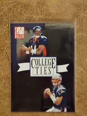 2002 DONRUSS ELITE TOM BRADY COLLEGE TIES 486/1600 EARLY CAREER INSERT ...