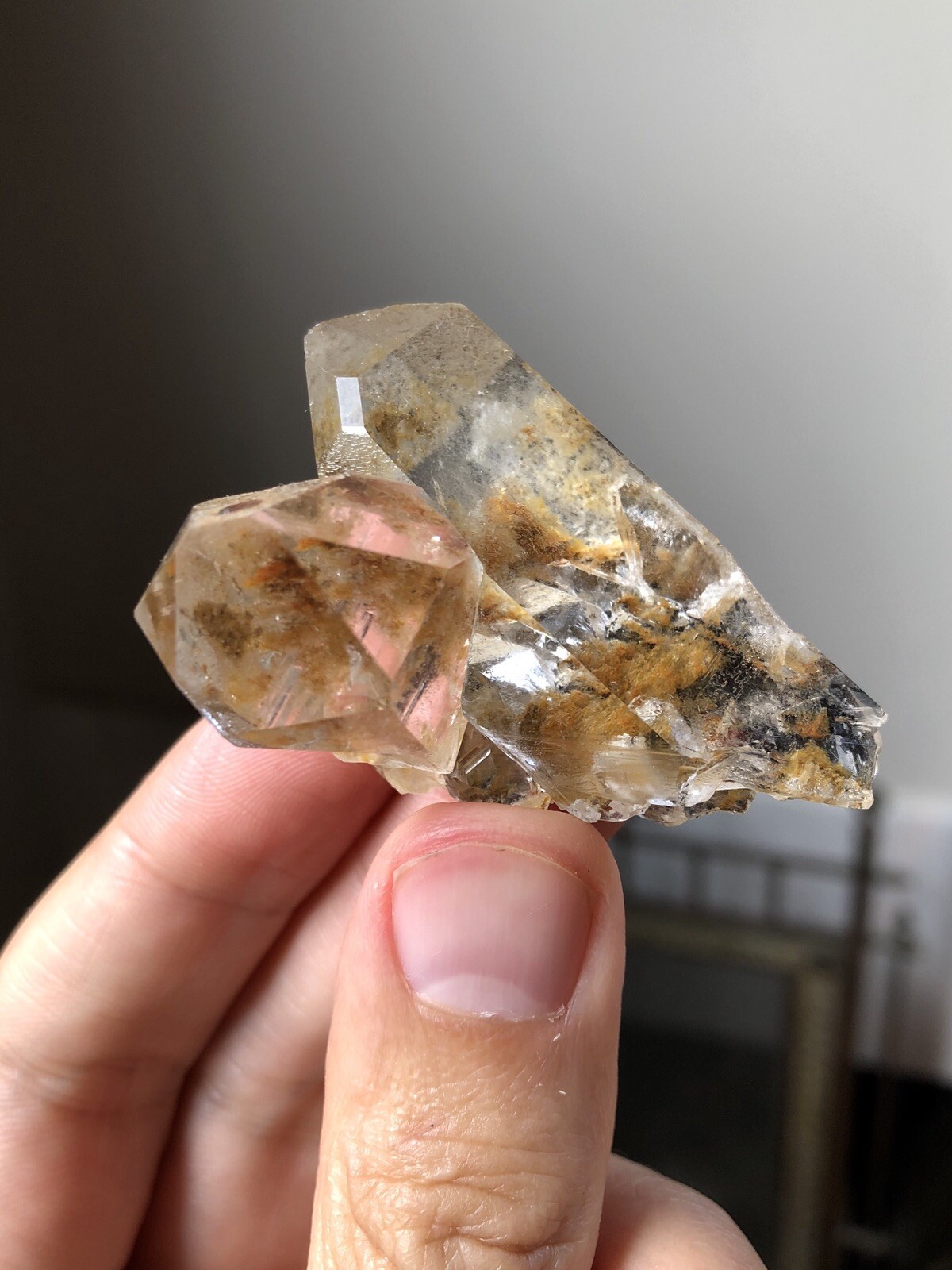 44g Inclusion Quartz Crystal Iron Quartz Cluster Brazil Scenic Quartz ...