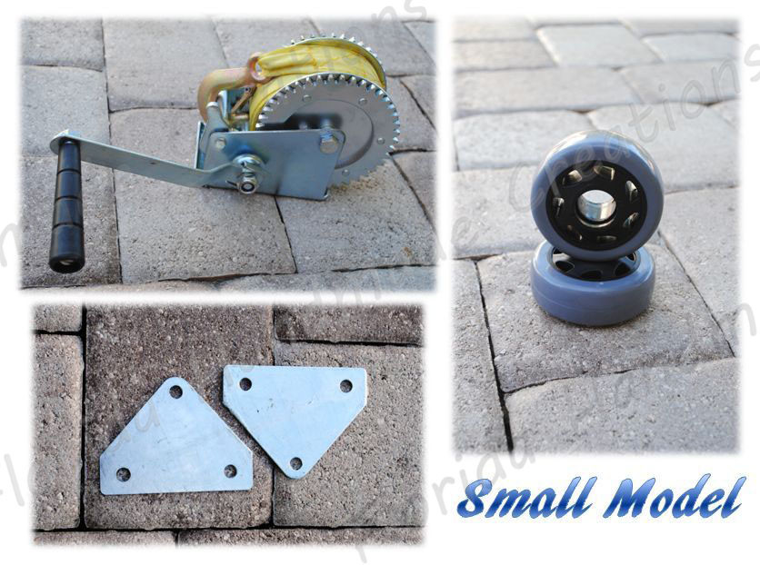 Boat Ramp Kit Jet Ski Wave Runner Shore Dock Lift Roller Wheel Set 1200 ...