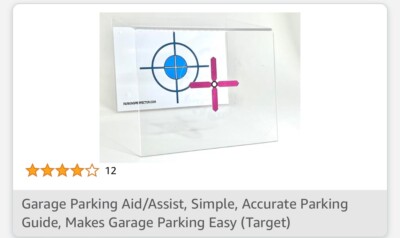 Parking Perfector Garage Assist/Aid Target Accurate Guide Easy Simple ...
