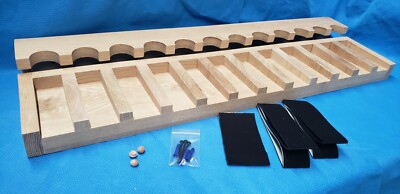 12 gun - wood closet gun rack with floor rest - Solid Oak | eBay