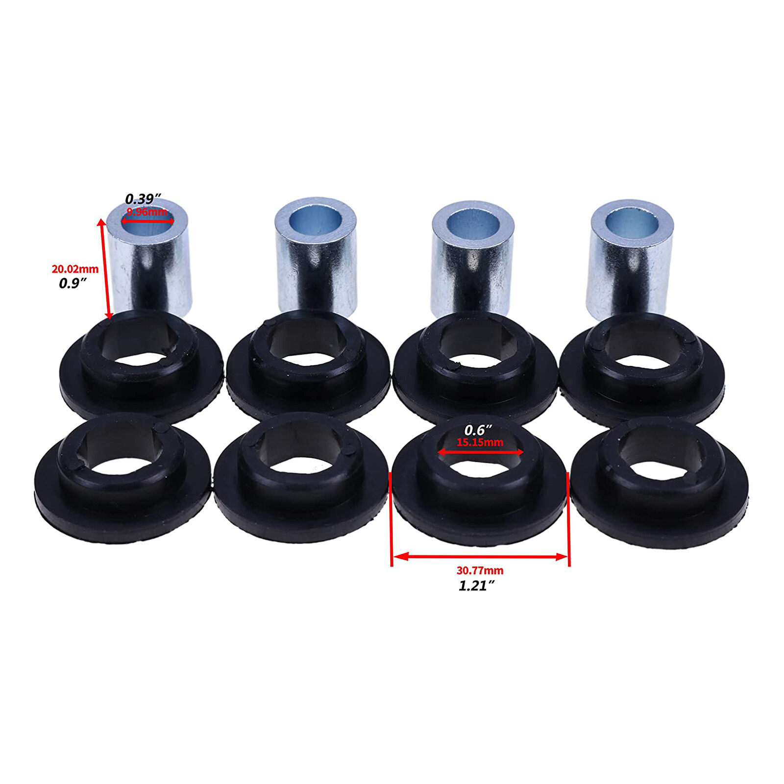8PK Shock Bushing Kit for Arctic Cat Front & Rear Lower 700 650 500 454 ...