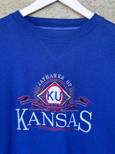 Vintage University of Kansas KU Jayhawks 1990s Sweatshirt Midwest ...