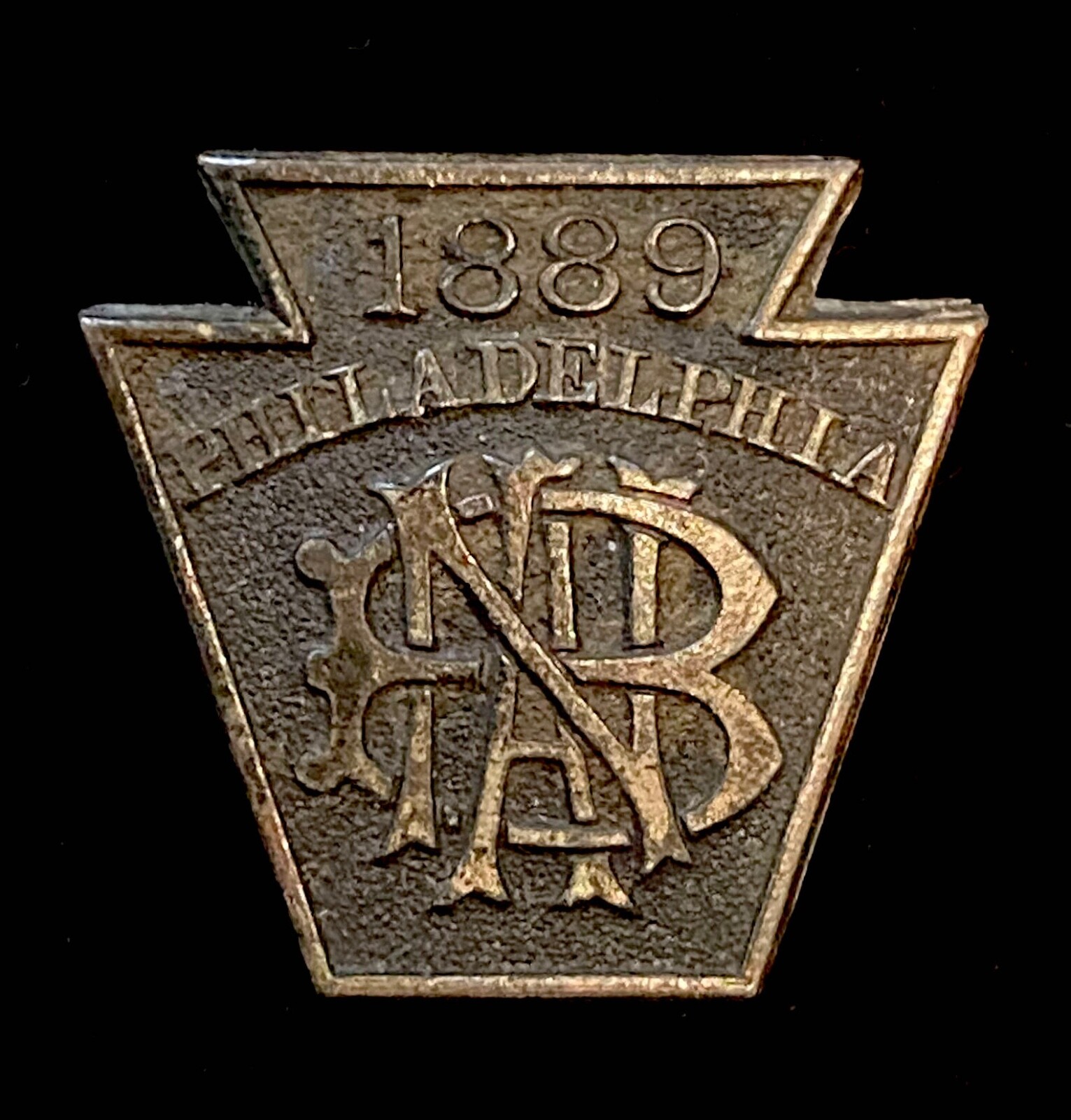 Antique Convention Keystone Shape Pin Philadelphia PA 1889 | eBay