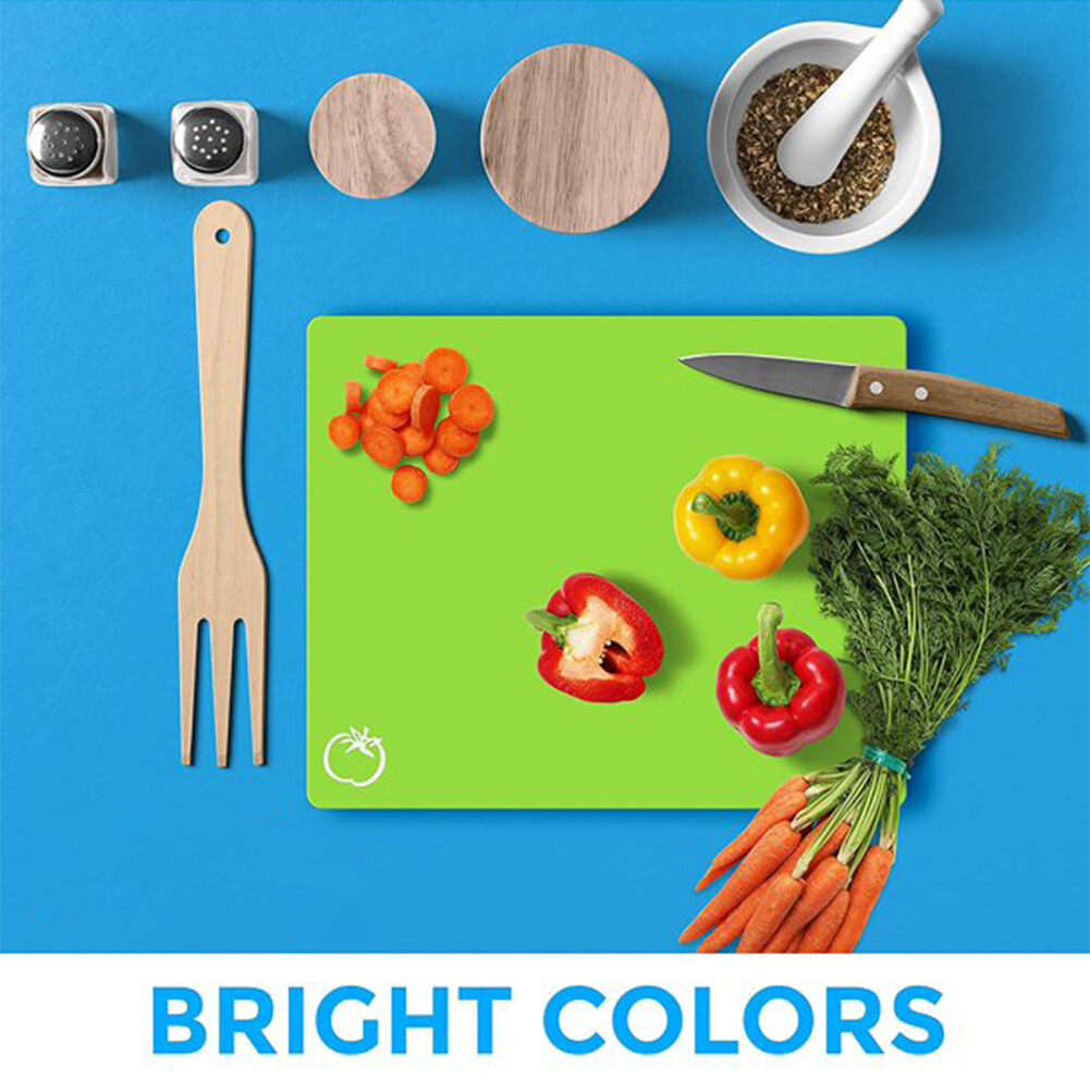 4pcs Flexible Coded For Meats Cooking Cutting Board Mat With Food Icons ...