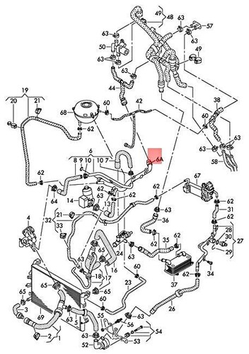 VW CAMPMOBILE TYP2 TRANSP. LT CAMPMOBILE-T5 T6 COOLANT PIPE 03L121064F ...