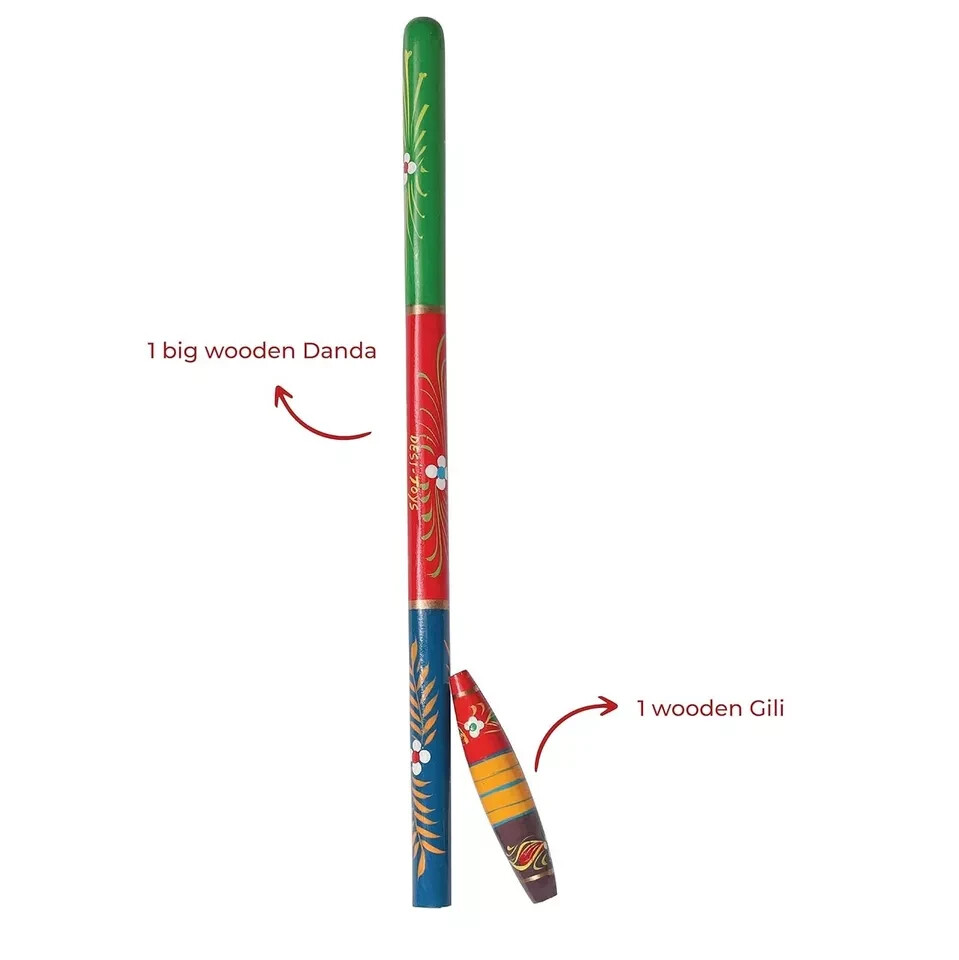 Gilli Danda | Gulli Danda | Stick and Peg Game | Traditional Indian ...
