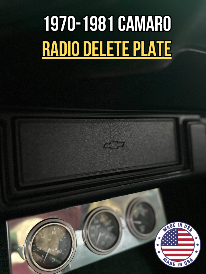 1970-1981 2nd Generation Chevrolet Camaro SS Z28 RS Radio Delete Plate ...
