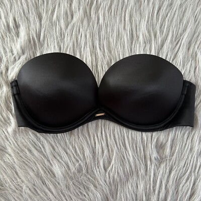 Victoria's Secret Very Sexy Strapless Bra Womens Size 32C Black ...