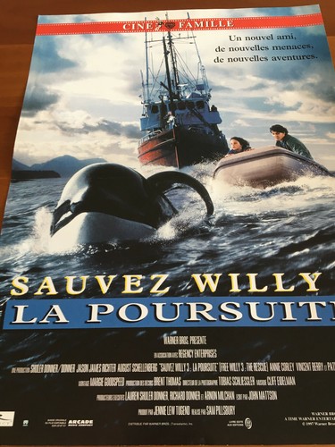 SAUVEZ WILLY 3 Affiche cinéma French movie poster (FREE WILLY 3 : THE ...
