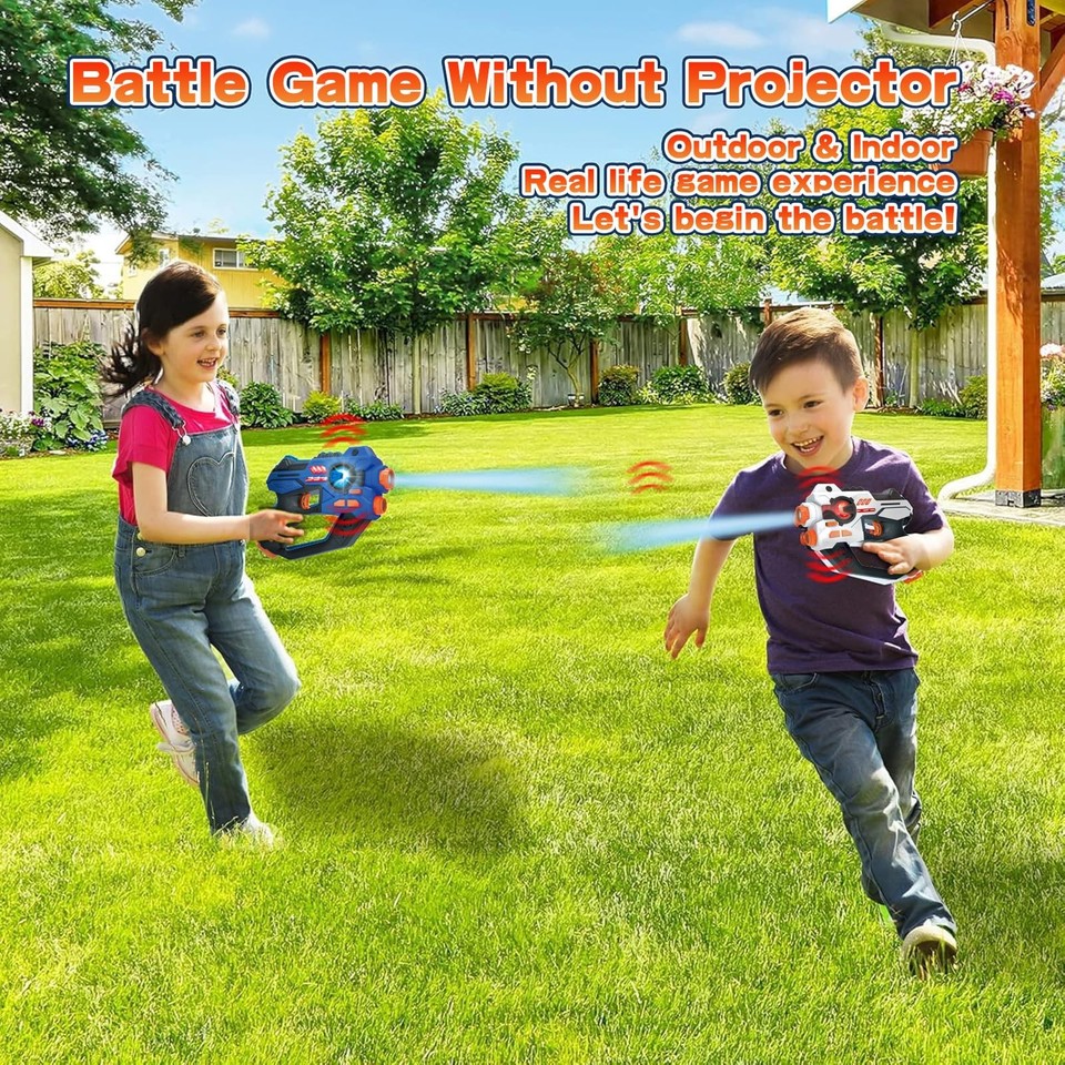 Laser Tag Guns Set of 2 with Projector Lazer Shooting Game for Kids ...