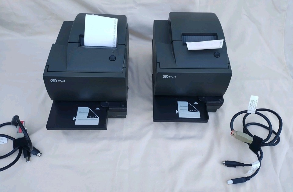 (2) NCR 7167-6011-9001Receipt Printer Mono Thermal Transfer WORK/TESTED ...