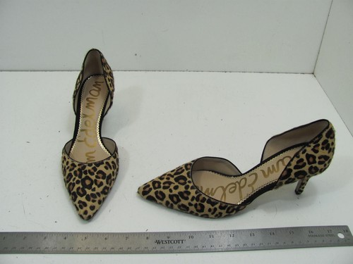 Sam Edelman Real Cow Fur Dyed Leopard Print Women's Shoe Size 6M Pumps ...