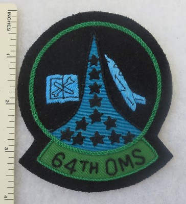 64th OMS SQUADRON US AIR FORCE PATCH Custom Hand Sewn for USAF VETERANS ...