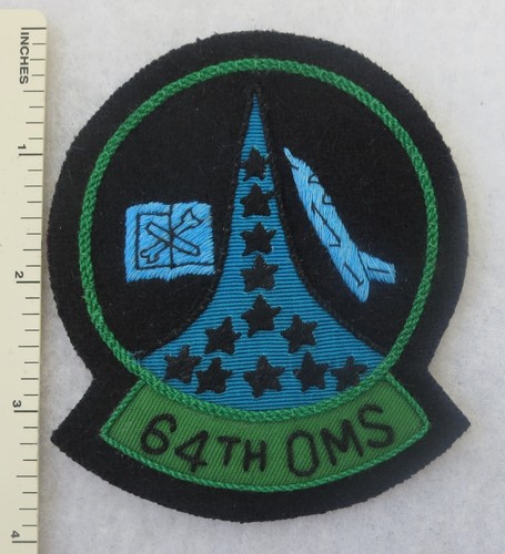 64th OMS SQUADRON US AIR FORCE PATCH Custom Hand Sewn for USAF VETERANS ...