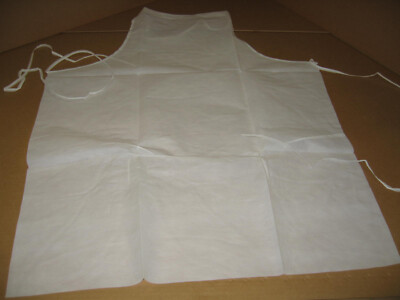 CELLUCAP 105 Disposable Bib Apron, White, XL, Pack of 100 | eBay