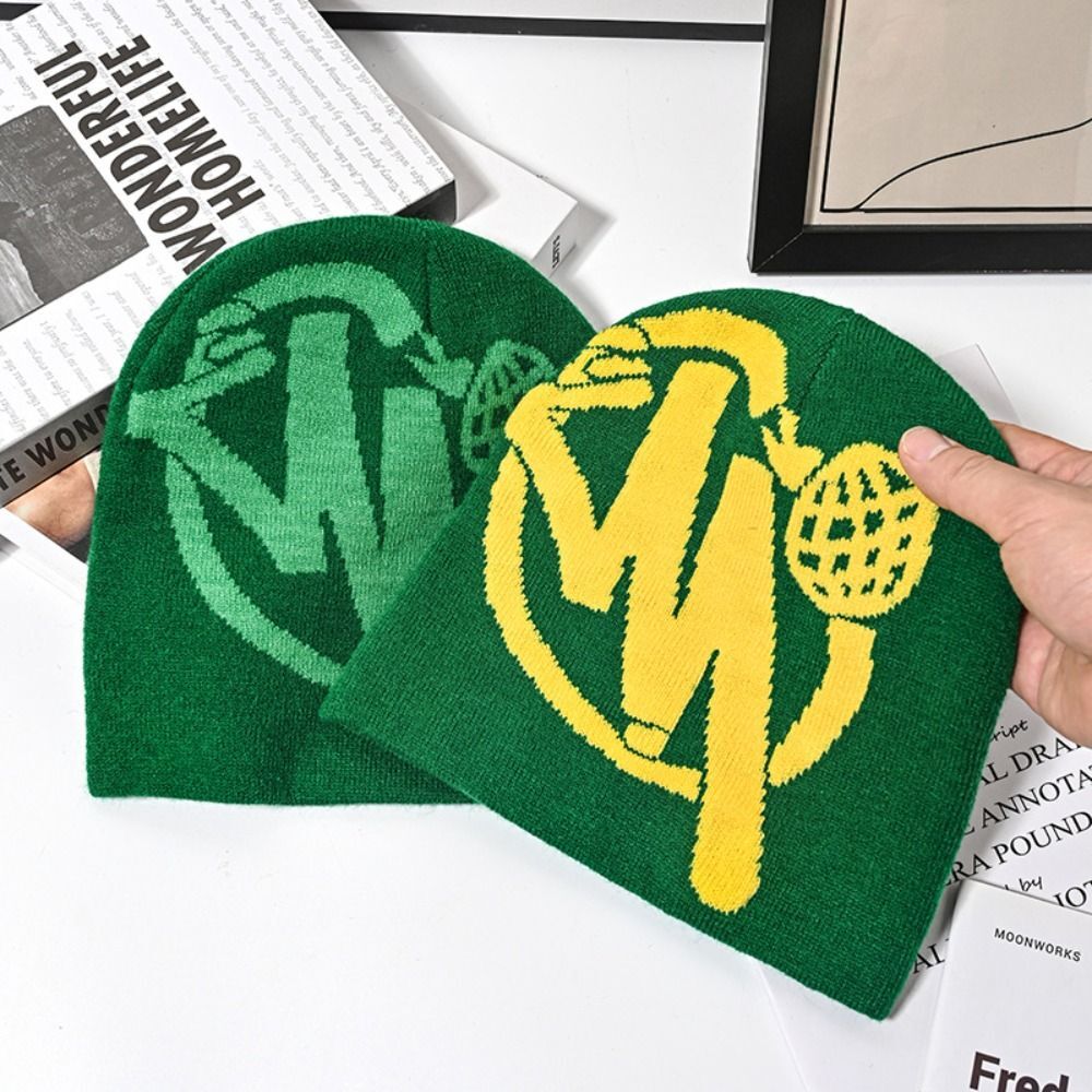 Y2k Hip Hop Cap Design Sense Knit Beanie Men Women Slouchy Skull Cap ...