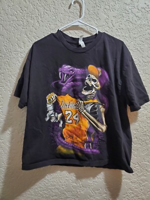 Kobe Bryant Women's T Shirt XL Mamba Skeleton Los Angeles Lakers 24 ...