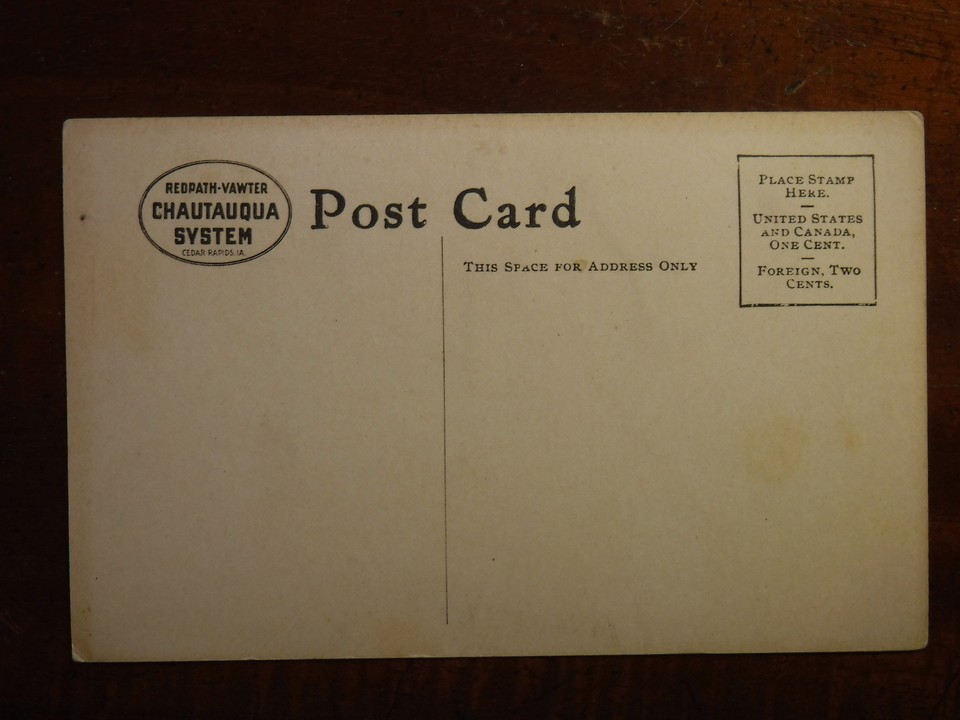 Thaviu & His Band, Chautauqua Band Leader, 1911 Redpath-Vawter Postcard ...