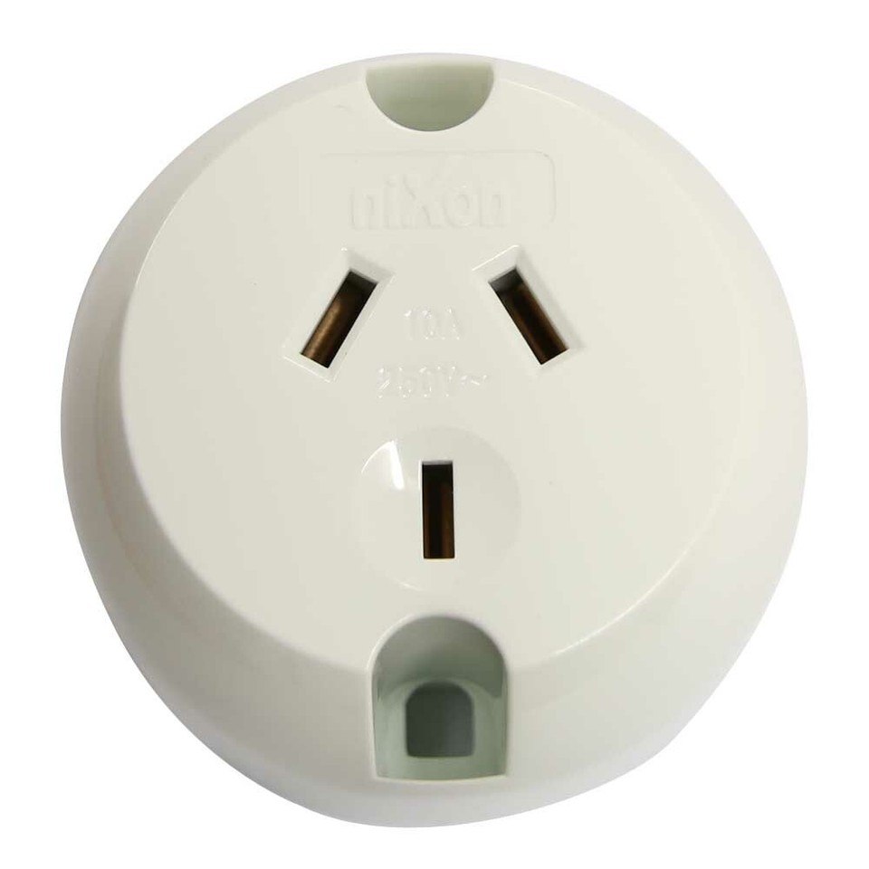 10 x Plug Base Surface Socket 10 Amp Electrical Outlet Fan Base LED ...