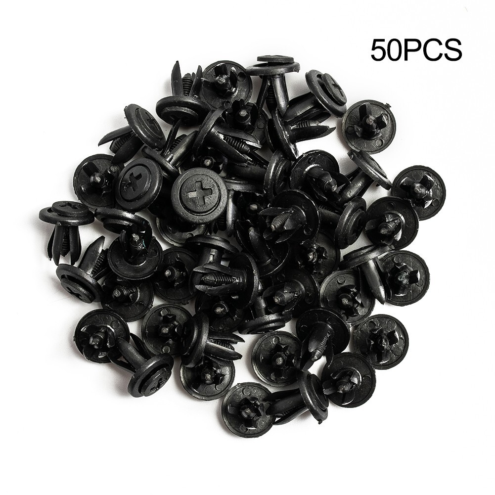 Car Push Pin Clips Exterior Mouldings Trim 6mm Hole Dia Plastic Rivets ...