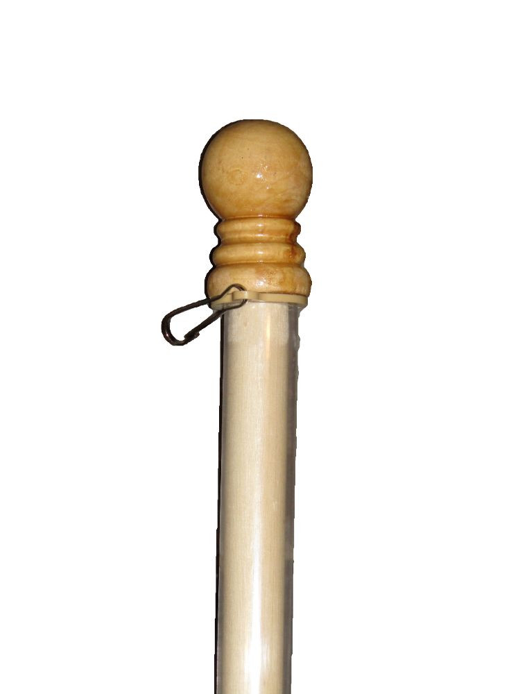 5 Foot Wooden Non Furl Tube Flag Pole Kit w/ 2.5'x4' USA American Flag ...