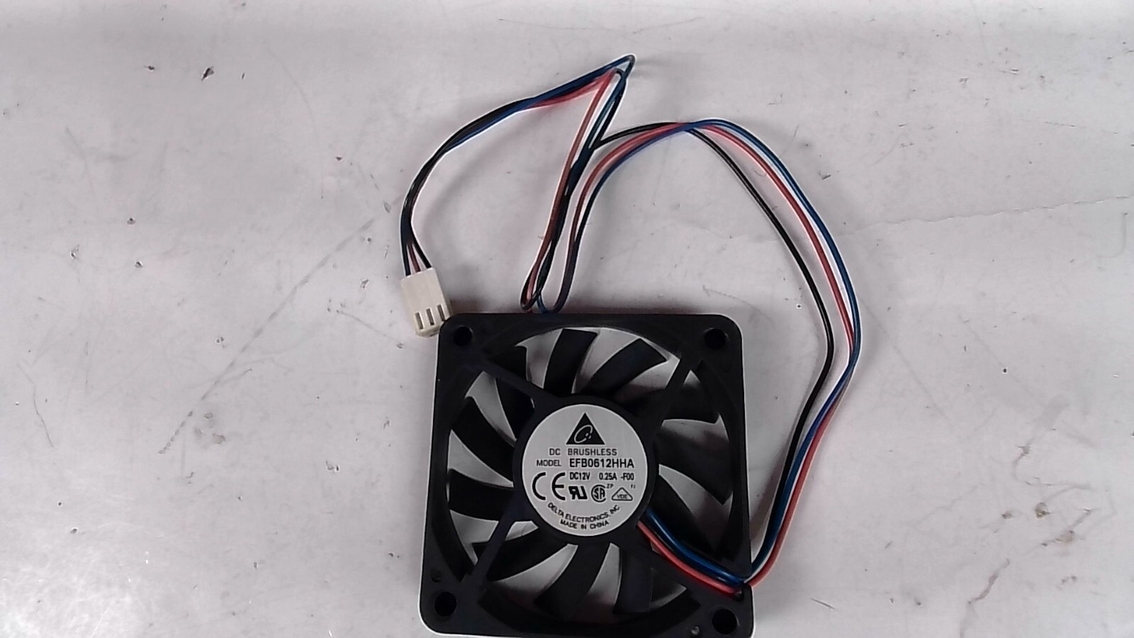 EFB0612HHA Delta Electronics FAN 12 DC 60mm by 10mm, 3 wires and 3 pin ...