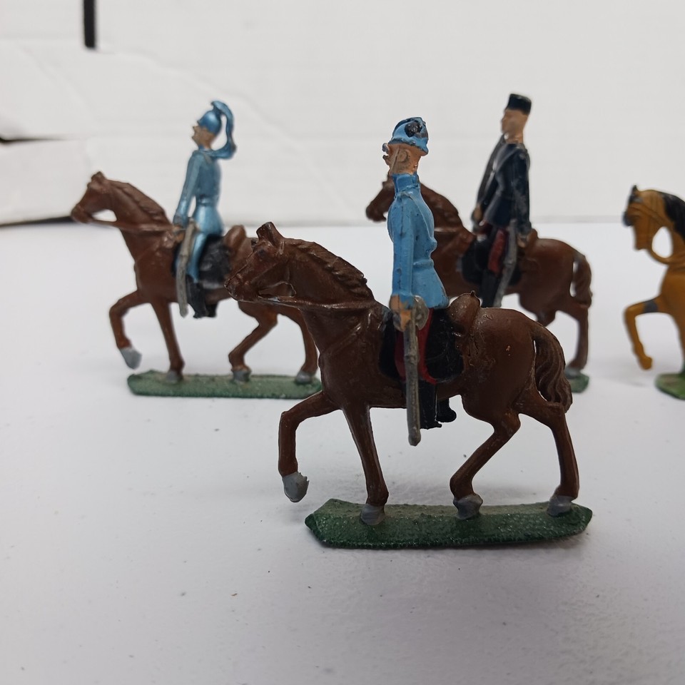 Lot of 6 Vintage Metal / Lead Toy Soldiers ~ Variety Calvary | eBay