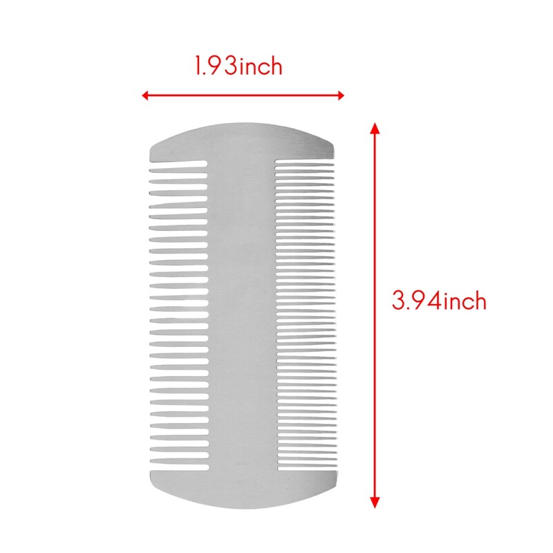 Dual Action Stainless Steel Credit Card Size Comb Wallet Comb Comb8373 ...
