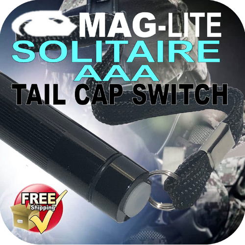 MAGLITE UPGRADE SOLITAIRE AAA TACTICAL TAIL CAP SWITCH W-LANYARD PUSH ...