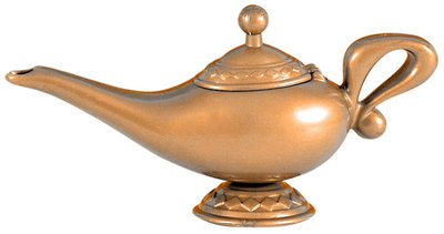 GENIE LAMP ALADDIN PRINCE MAGICAL MAKE A WISH COSTUME PLASTIC PROP ...